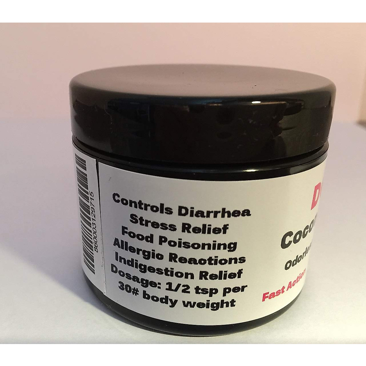 DOGSAMUST All Natural Coconut Shell Activated Charcoal for Dogs 1 oz Powder