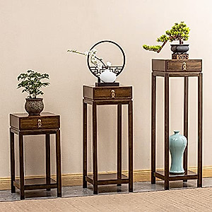ARZARF Bonsai Pedestal Tall Pedestal Plant Stands Display Rack Storage Shelving Flower Pot Holder Indoor Outdoor for Patio Balcony Living Room Vase Pedestal Stands (Size : Small)