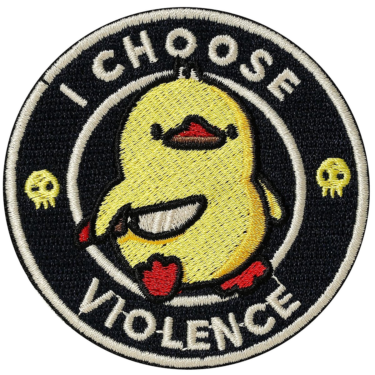 XMJY I Choose Violence Patch, 3" Embroidered Meme Patch with Hook and Loop Backing, Humorous Funny Morale Patch for Tactical Backpacks, Hats, Lunch Bags, Vests, Jackets