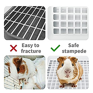 Guinea Pig Toilet, Small Animal Potty Trainer Corner, Square Rat Litter Bedding Box with Small Broom, Dustpan, Small Pet Litter Toilet for Guinea Pigs, Chinchilla, Ferret,Galesaur…