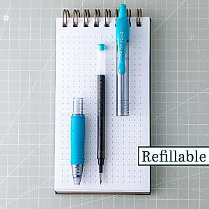 PILOT G2 Premium Refillable and Retractable Rolling Ball Gel Pens, Fine Point, Purple/Pink/Turquoise/Orange/Lime Inks, 5-Pack (31266)