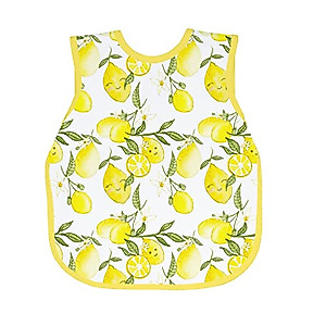 BapronBaby Fresh Lemon Bapron - Soft Waterproof Stain Resistant Bib - Machine Washable - 6m - 5yr - (Sz Baby/Toddler 6m-3T)