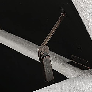 Christopher Knight Home Mission Fabric Storage Ottoman, Light Grey