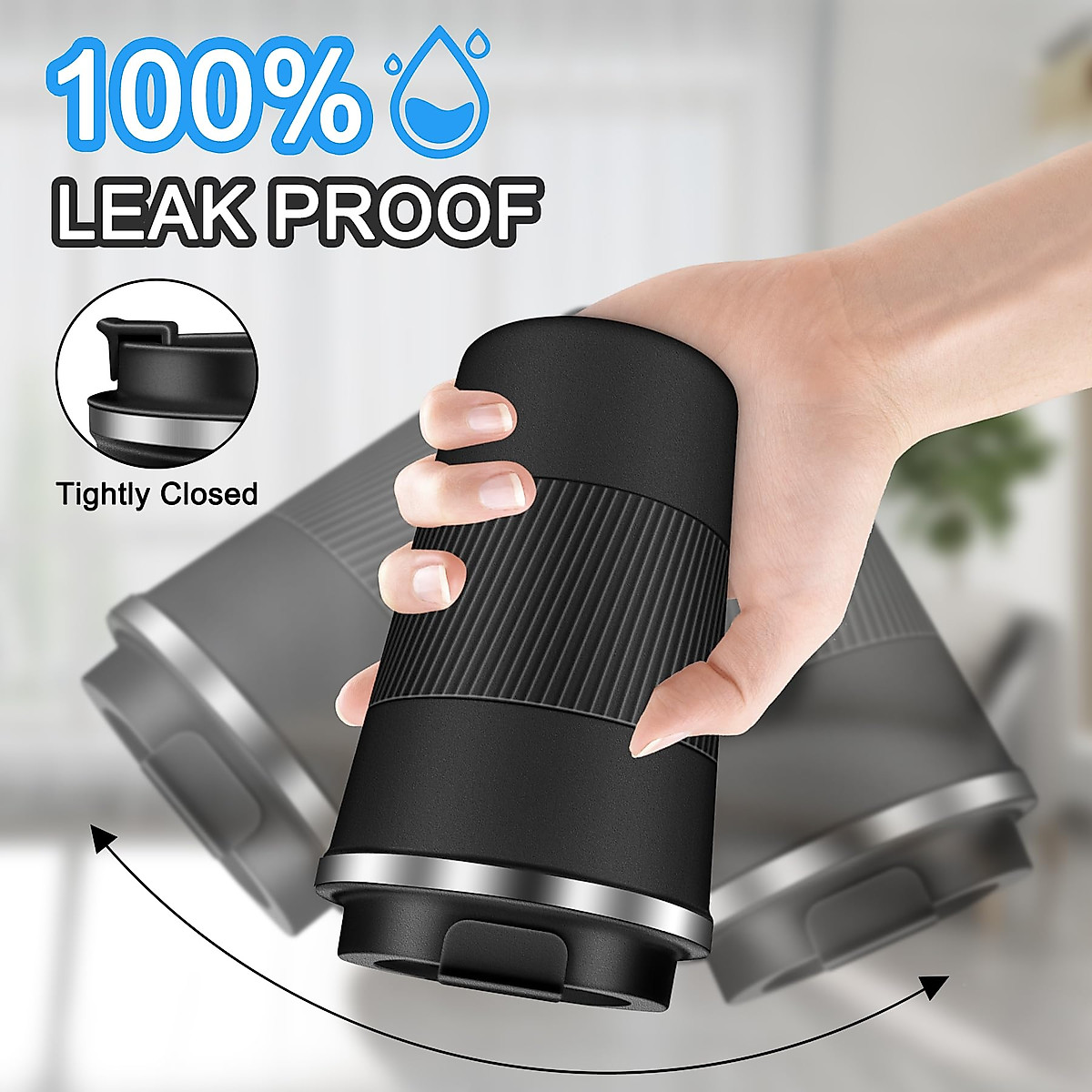 Coffee Travel Mug 12 oz & 17 oz Insulated Coffee Mug with Lid Portable Spill-Proof Coffee Travel Mug No Handle Reusable Stainless Steel Mug Keeps Cold and Hot Suitable for Car, Daily, Travel and Gifts