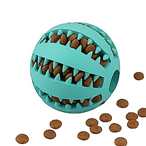 Bojafa Dog Puzzle Teething Toys Ball Nontoxic Durable Dog IQ Chew Toys for Puppy Small Large Dog Teeth Cleaning/Chewing/Playing/Treat Dispensing Dog Toys (2 Pack)