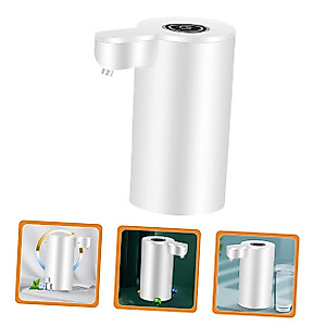 Uonlytech 2 Sets Barreled Water Pump Water Bottle Pump Dispenser Water Pump for 5 Gallon Bottle Water Jug Pump Electric Water Charging Drinking Water Dispenser Hydraulic Pump Pp USB White