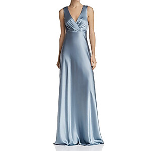 Jill Jill Stuart Bow-Back Satin Gown Glacier Size 6