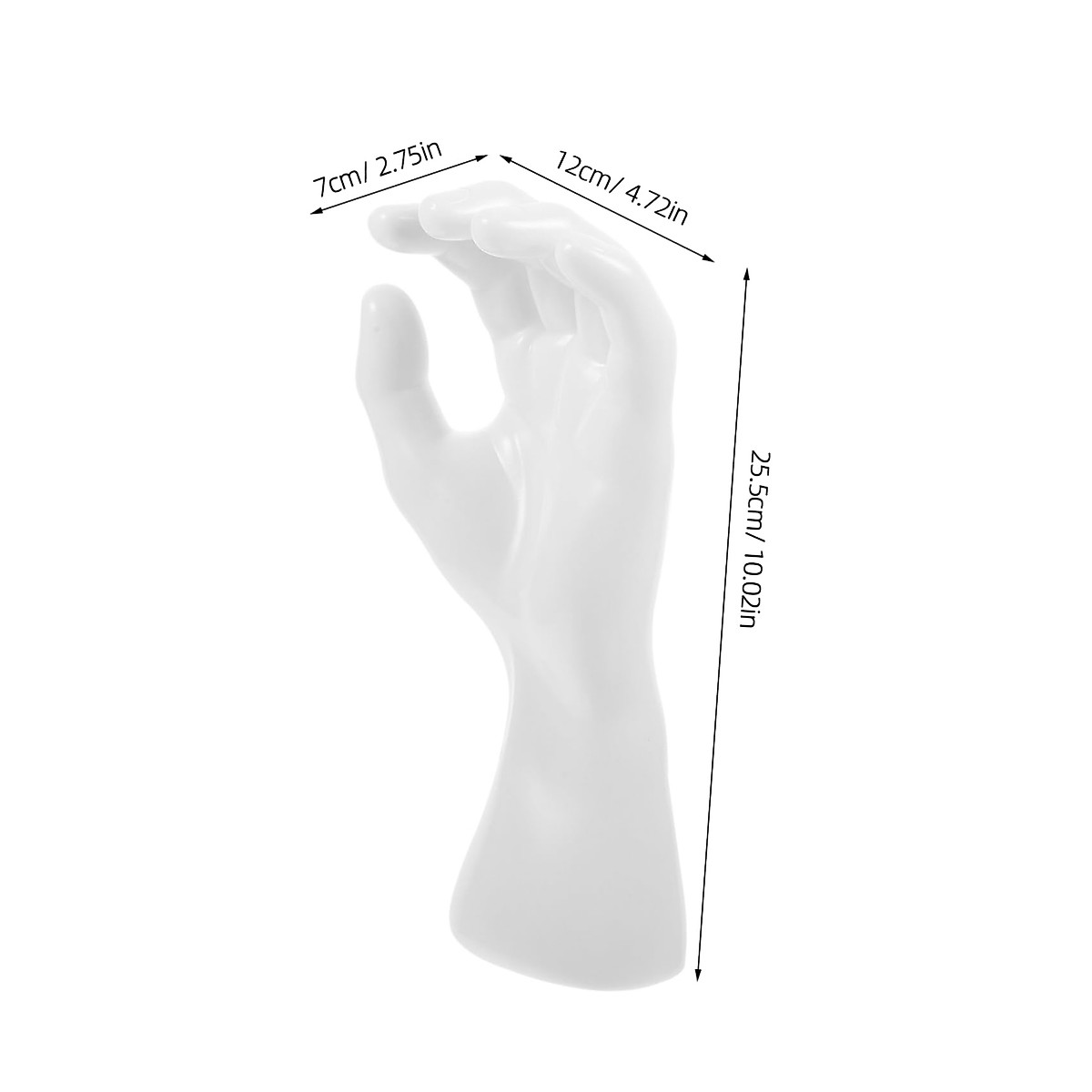 Table Top Display Stand Hand Model for Gloves Hand Mannequin Jewelry Display Stand Male Hand Model for Bracelet Bangle Gloves Ring Display White Left Plastic Gloves