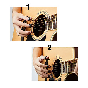 Thumb Finger Picks Plectrum With Plastic Picks Case, 1 Dozen (3 Pairs) SUNLP Celluloid Guitar thumb finger picks Mandolin Banjo thumb finger picks and Free 8pcs 0.46mm Guitar Picks (Mix Color)