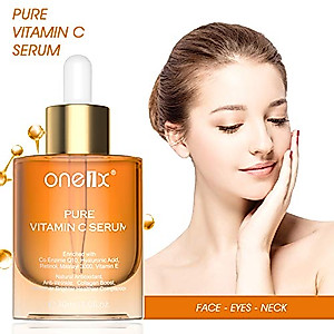 Vitamin C Serum for Face, VC Facial Serum with Retinol and Hyaluronic Acid, Glow Serum Removes Dark Spot Acne, Anti-aging Oxidant Serums for Woman 30ml