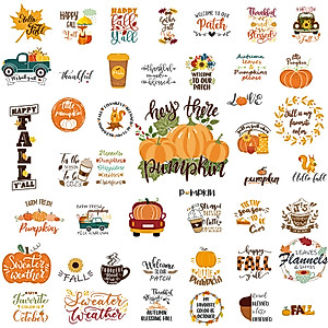 45 Pcs Happy Fall Stickers Decals Thanksgiving Sticker Labels Acorn Pumpkin Autumn Leaf Stickers for Fall Holiday Party Favor Supplies Classroom Decor Card Envelope Gift Wrap Crafts