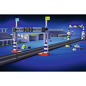 Carrera GO!!! Build 'N Race 62529 Racing Set 3.6 Electric Powered Slot Car Racing Kids Toy Blocks Race Track Set Includes 2 Hand Controllers and 2 Cars in 1:43 Scale