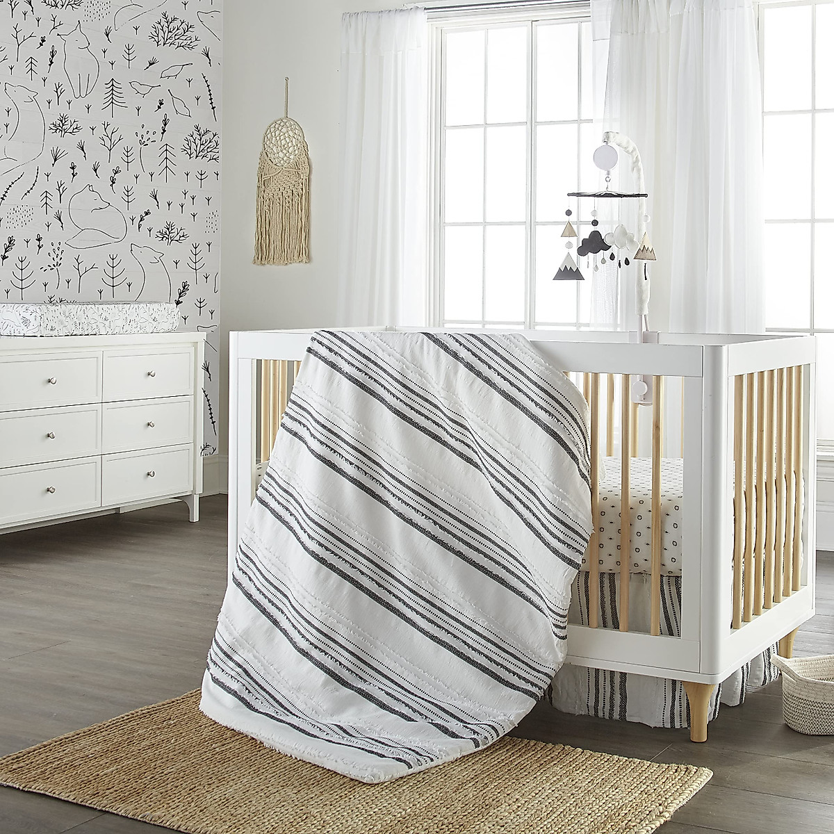 Levtex Baby Nico Separate Fitted Sheet, Cotton, Grey