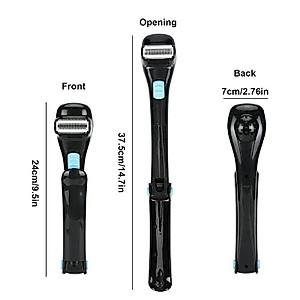 SLEE Electric Men's Back Hair Shaver Remover Body Trimmer Razor Self Groomer Shave