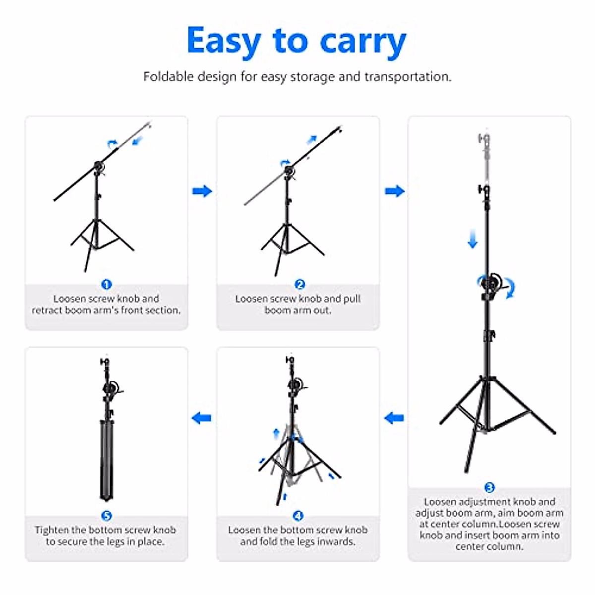 Neewer 2-in-1 Photography Light Stand, Aluminum Alloy 9.7ft Heavy Duty Tripod Stand with 3.8ft Boom Arm and Empty Sandbag for Video Light, Strobe, Reflector, Softbox for Studio Photo Video Shooting