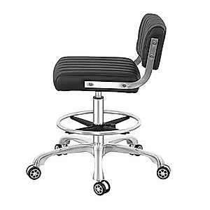 Nazalus Rolling Swivel Drafting Chair Adjustable Heavy Duty (400lbs) Lumbar Support Task Chair for Home Desk Studio Design Lab(Normal)