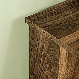 HOMCOM Sideboard with Glass Sliding Doors, Buffet Cabinet, Coffee Bar Cabinet with Adjustable Shelf, Walnut