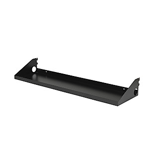 OmniWall Impact Shelf 8"x32" – Low Profile Solid Metal Shelf, No Assembly Required, Includes OmniClips, Multiple Color Options – Ideal for Power Tools & Cable Management (Silver)