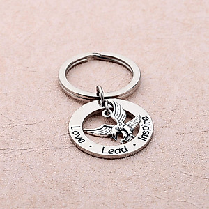 WSNANG Scout Leader Love Lead Inspire Keychain Eagle Court of Honor Gift Ceremony Scoutmaster Gift (Love Lead Inspire Keychain)