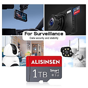 Micro SD Card 1TB Class 10 TF Card 1TB SD Memory Card High Speed Micro SD Memory Cards 1TB for Cellphone,Camera,GOPRO and SD Card Adapter
