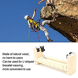 plplaaoo Paracord Bracelet Jig, Adjustable Paracord Jig Woven Wooden Frame, Wristband Maker Paracord Braiding Weaving DIY Craft Tool Kit, Paracord Braiding Weaving Craft Tool