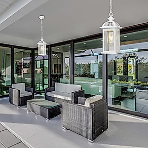 Darkaway Outdoor Wall Lights Fixtures 2 Pack with Outdoor Pendant Light for Porch, Patio, Garden