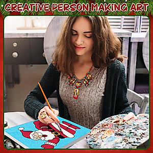 6 Pack 8x10 Inches Christmas Theme Pre Drawn Canvas to Paint, Pre Printed Canvas for Ladies Sip and Paint Party Favor, Pre Sketched Canvas for Painting for Adults