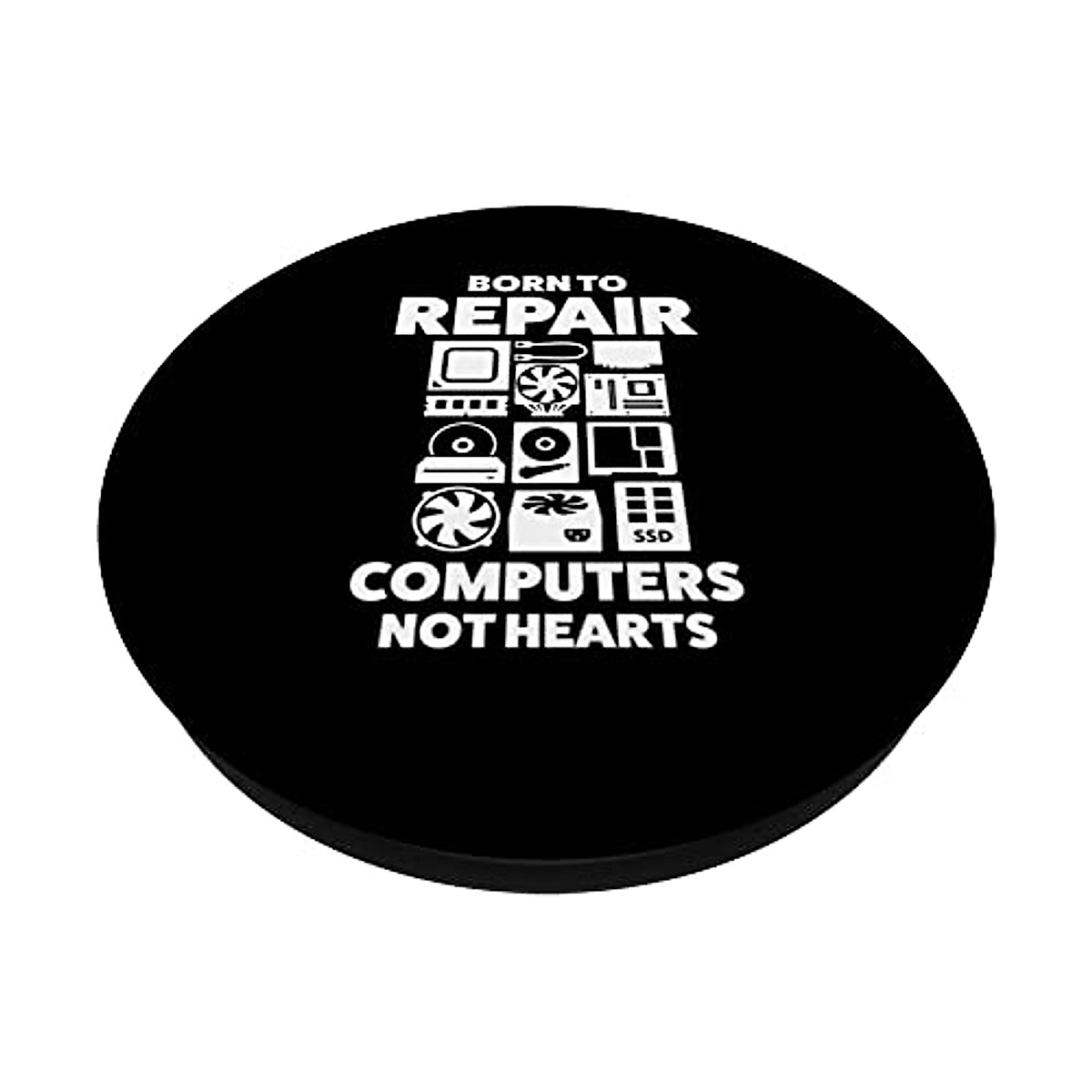 born to repair computers not hearts Tech Support PopSockets Swappable PopGrip