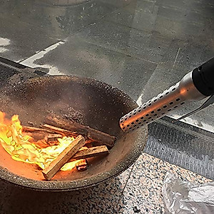 GasSaf Electric Charcoal Fire Starter and Lighter for Big Green Egg Fireplace Fire Pits Campfires and Others, with Built-in Blower Quick BBQ Lighting Charcoal, Wood and Others(Ceramic Core)