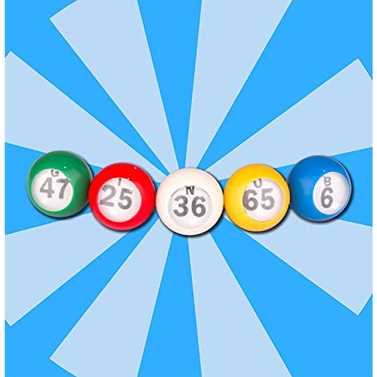 Regal Games - Premium Multicolored Bingo Balls - Easy Read Window - 7/8" - 75 Count - for Large Group Games, Bingo Halls, & Recreational Activities