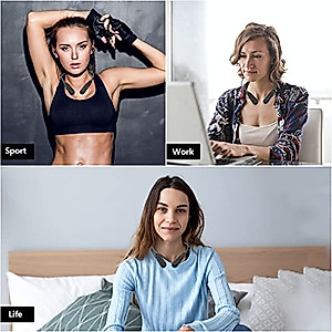 LHBHT Neckband Bluetooth Headphones,V5.0 Wireless Bluetooth Neck Headphones 10 Hours Playtime,Running Bluetooth Earbuds for Gym，Stereo Earphones for Workout and Sports Compatible with iPhone Android