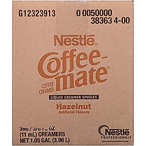 Nestle Coffee mate Coffee Creamer, Hazelnut, Liquid Creamer Singles, Box of 360 Singles