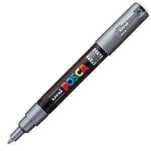 Posca Acrylic Paint Marker, Extra Fine, 1, Silver