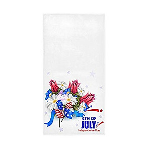 Tamniee Patriotic Hand Towels Guest Bathroom Towel Quality Premium Kitchen Dish Washcloth Home Decor 30 x 15 Inches for Guest Hotel Spa Gym Sport Yoga Home