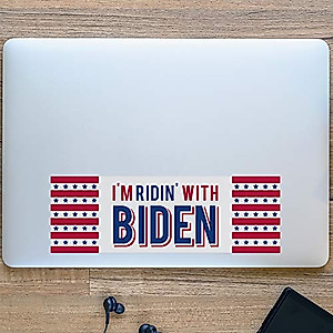 SBLABELS Riding with Biden Political Bumper Sticker / 2020 Democratic Candidate Bumper Decal Sticker