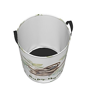 Custom Storage Basket for Girls and Boys Sloth Baby Laundry Basket Collapsible Laundry Hamper with Name Baby Gift Baskets Orgnizer Bins for Nursery Laundry Hamper Baby Nursery Hamper