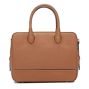 Calvin Klein Sophia Micro Pebble Leather Satchel, Caramel