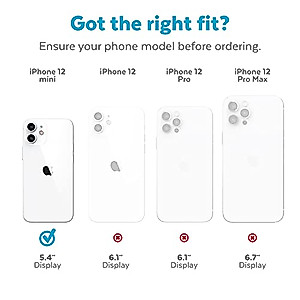 Speck Products Presidio2 Grip iPhone 12 Mini Case, Heavy Duty Protection Black/Black/White