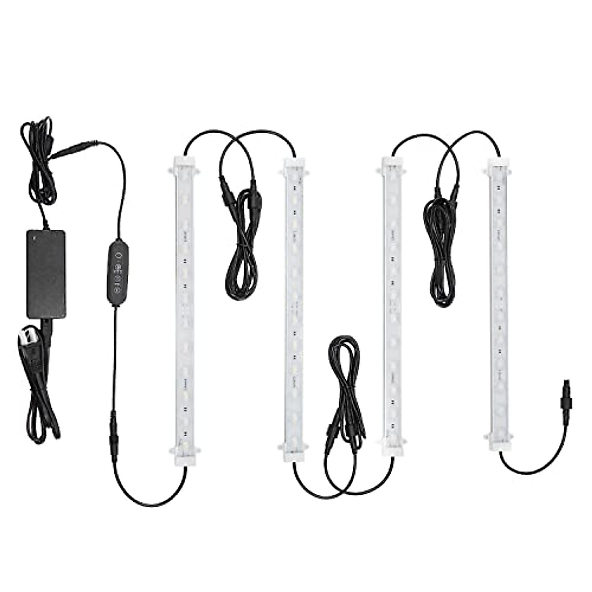 Litever Grow LED Light Strip Kits for Plants, 45W, Full Spectrum White Grow Lights, Easy Installation. Good for Indoor Plant Grow Shelf, Greenhouse, Grow Cabinets