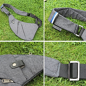 TOPNICE Sling Bag Crossbody Chest Shoulder Personal Pocket Bag Anti Theft Travel Bags Daypack for Men Women Water Resistance (Gray)