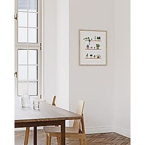 HAUS AND HUES Plant Pictures Wall Art - Succulent Art Wall Decor, Plant Prints Wall Art & Botanical Plant Wall Art Prints, Cactus Poster Botanical Flower pots on Shelves (Unframed, 16x20)