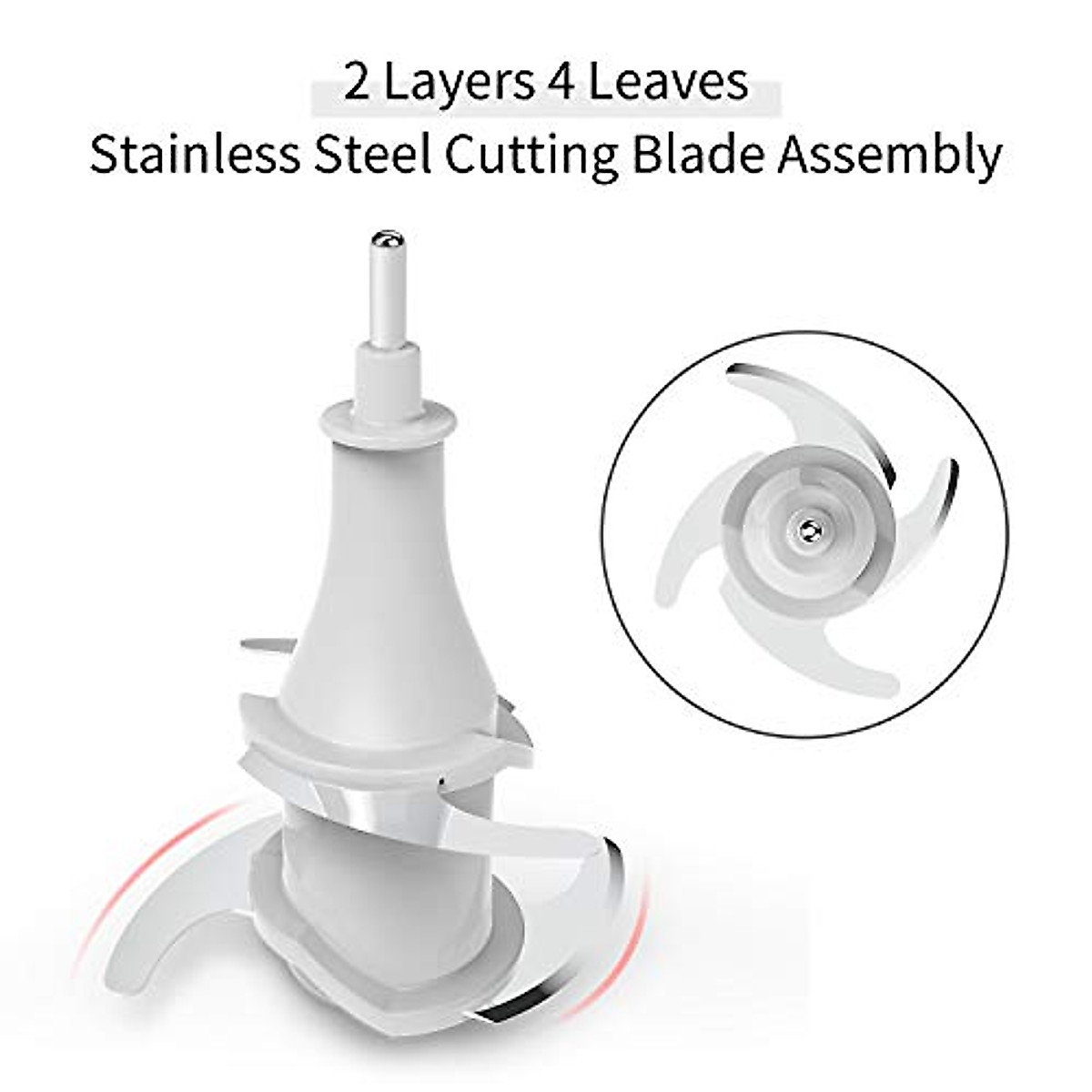 La Reveuse Multi-Functional Pulse Blender Countertop 400 Watts with 4.2-Cup Chopping Jar,for Blending, Mixing,Mincing,White