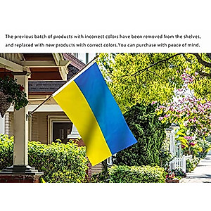 Ukraine Flag 2x3ft Double Sided Ukrainian National Flags Banner,Polyester with Two Brass Grommets for Outdoor Indoor Decor
