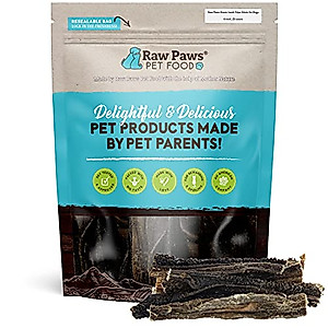 Raw Paws Green Lamb Tripe Sticks for Dogs, 25-Pack - Single Ingredient, Crunchy Green Tripe Lamb Dog Treats - Grass-Fed, Free Range Dehydrated Lamb Tripe for Dogs All Natural Dog Chews