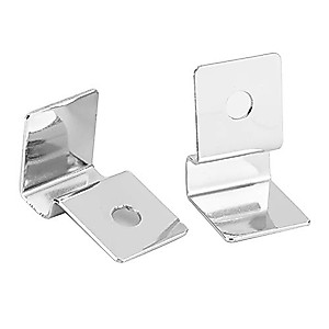 TOPINCN 4Pcs Aquarium Cover Bracket Stainless Steel Fish Tank Glass Cover Clips Aquarium Cover Glass Clip Fish Tank Lid Holder Support(5mm)