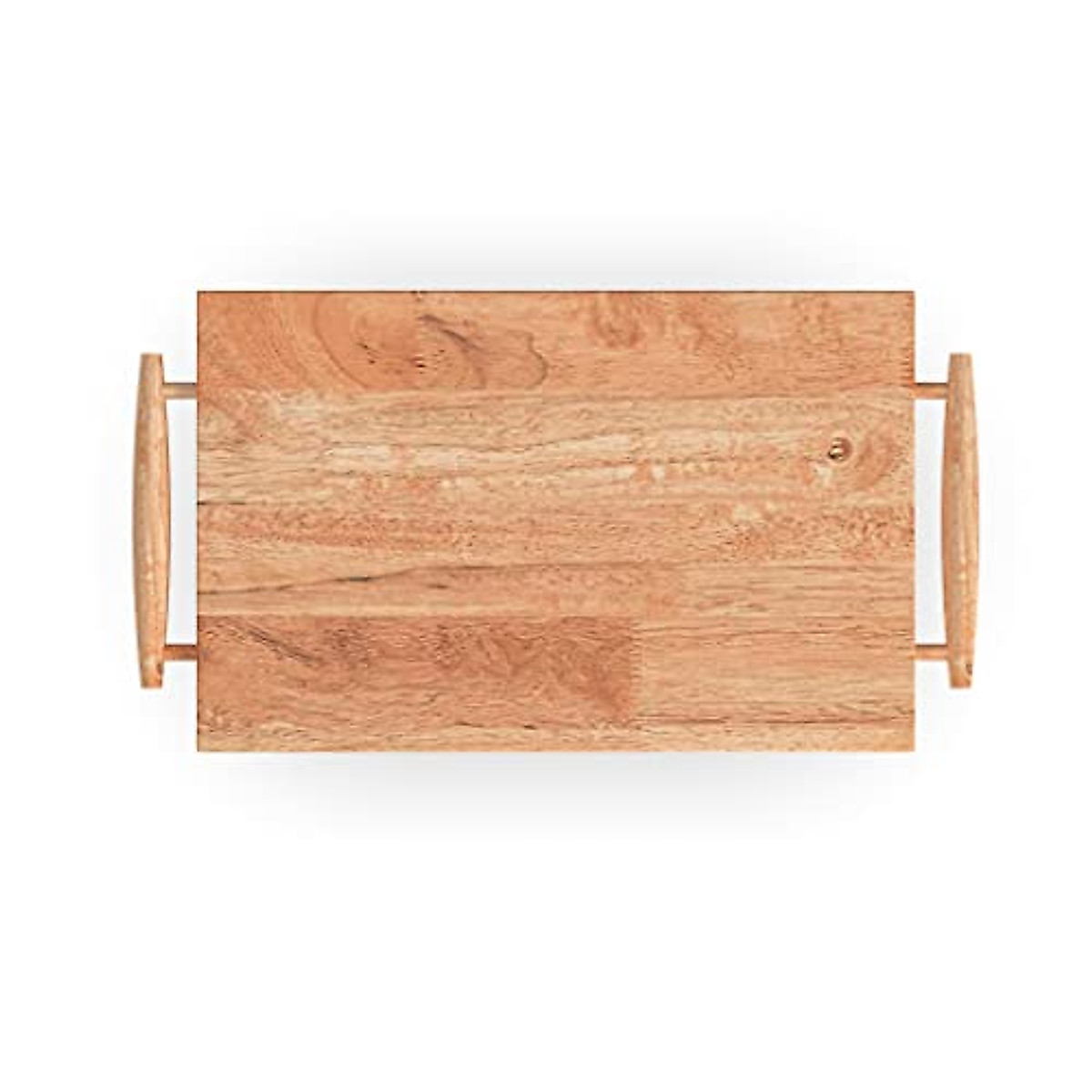 Home Styles Black Dolly Madison Prep and Serve Kitchen Cart with Natural Top, Locking Casters, Two Drawers, Two Storage Cabinets