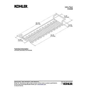 KOHLER K-6429-ST Vault/Strive Utility Rack, Stainless Steel, 1-Pack