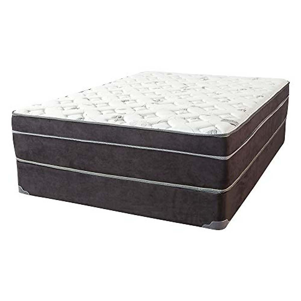 Nutan 12" Full Size Mattress and Box Spring - Euro Top Firm Foam Encased/Orthopedic Support for A Restful Night, No Assembly Required 53x74