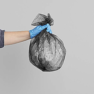 AmazonCommercial 39 Gallon Drawstring Lawn and Leaf Trash Bags 33" x 43" - 1.1 MIL Black Commercial Garbage Bags - 50 Count