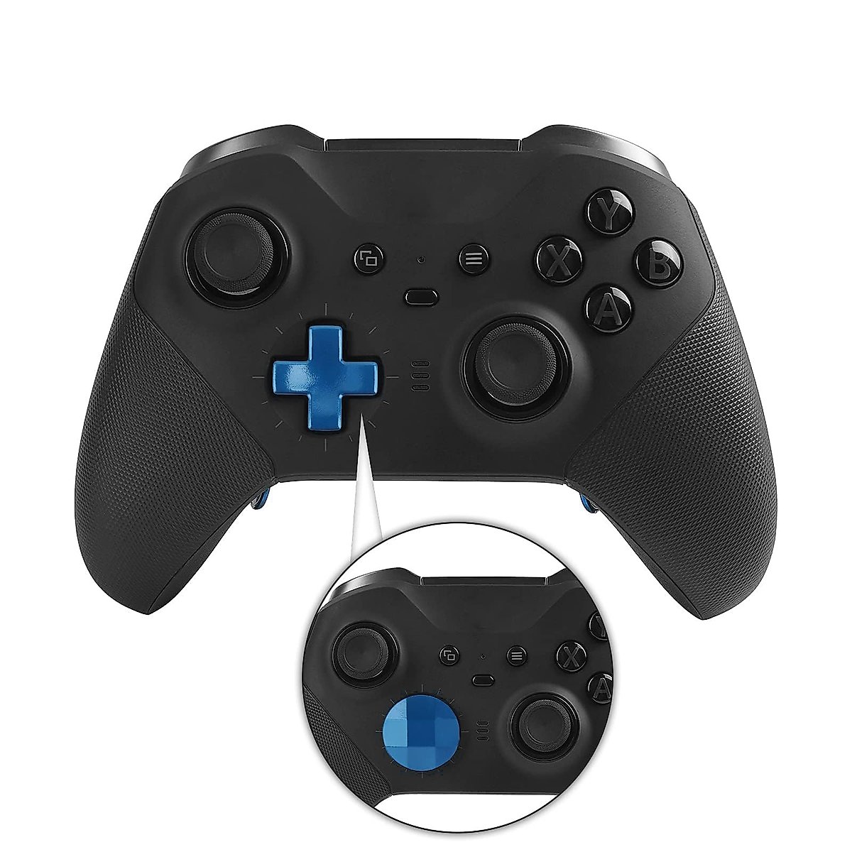 TOMSIN 13 in 1 Xbox Elite Series 2 Controller Accessories Replacement Pack,6 Metal Thumbsticks,2 D-Pads,4 Paddles and 1 Adjuster for Xbox Elite Controller Series 2 Core Accessory Parts(Blue)